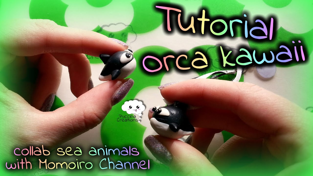 DIY Tutorial Orca / collab PataPicia "Sea Animals" (Fimo/Polymer Clay ...
