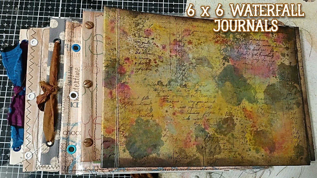 6 X 6 WATERFALL JOURNALS - SO MUCH WRITING SPACE - TUTORIAL - YouTube