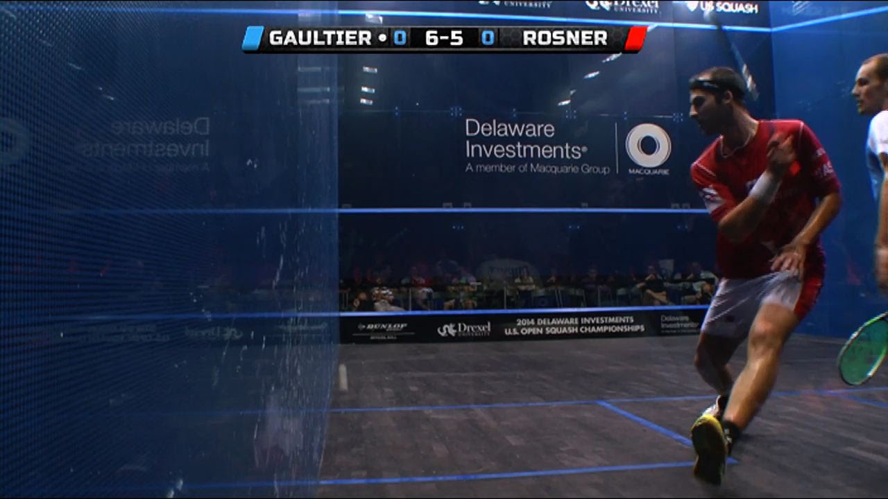 Squash : 2014 Delaware Investments US Open Roundup: PSA QF Gaultier v Rösner - YouTube