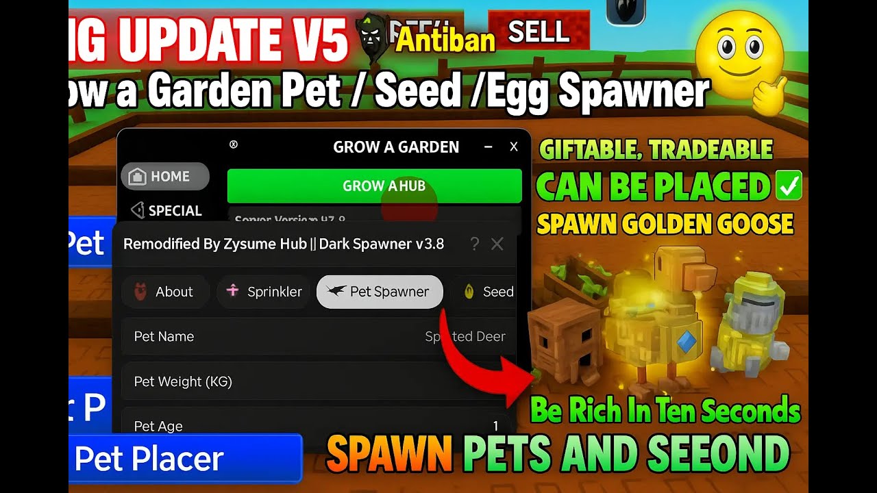 🌑 Zysume Dark Spawner Script Grow a Garden – Auto Spawn Pets & Items ...