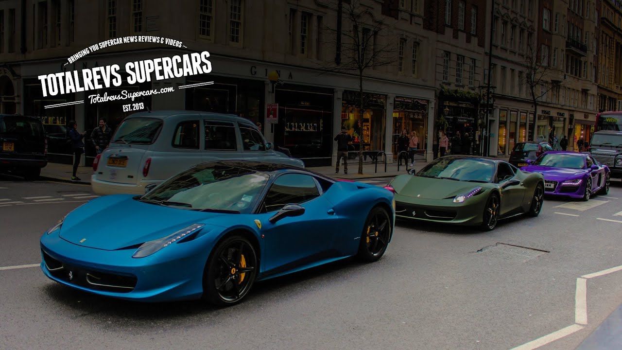 Colourful Supercars! Amazing Wrapped Supercars in London - YouTube