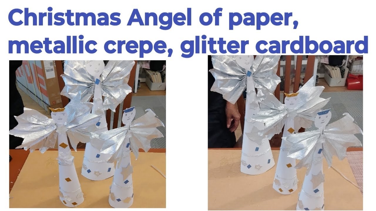 Silver color metallic crepe, gold color glitter cardboard - YouTube
