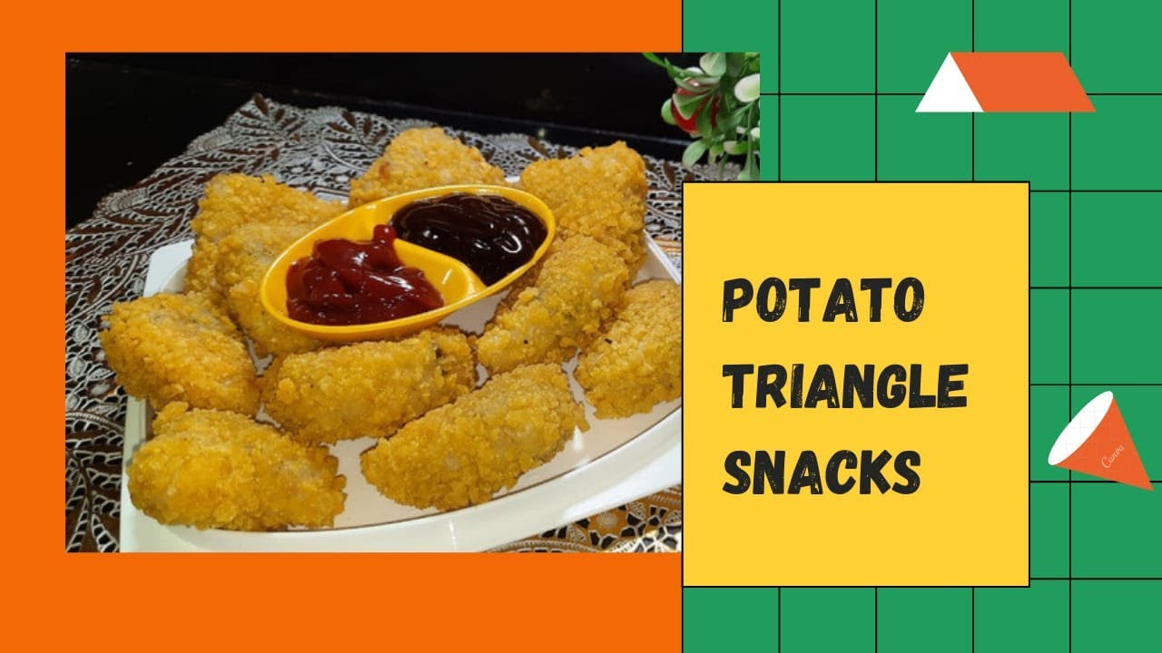 potato triangle snacks for breakfast, lunch, dinner, you can make it ...