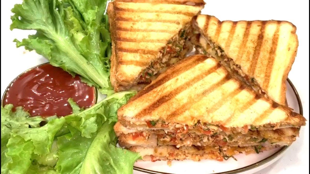5 minutes Super Crunchy Healthy & Delicious Bread Sandwich Recipe ...