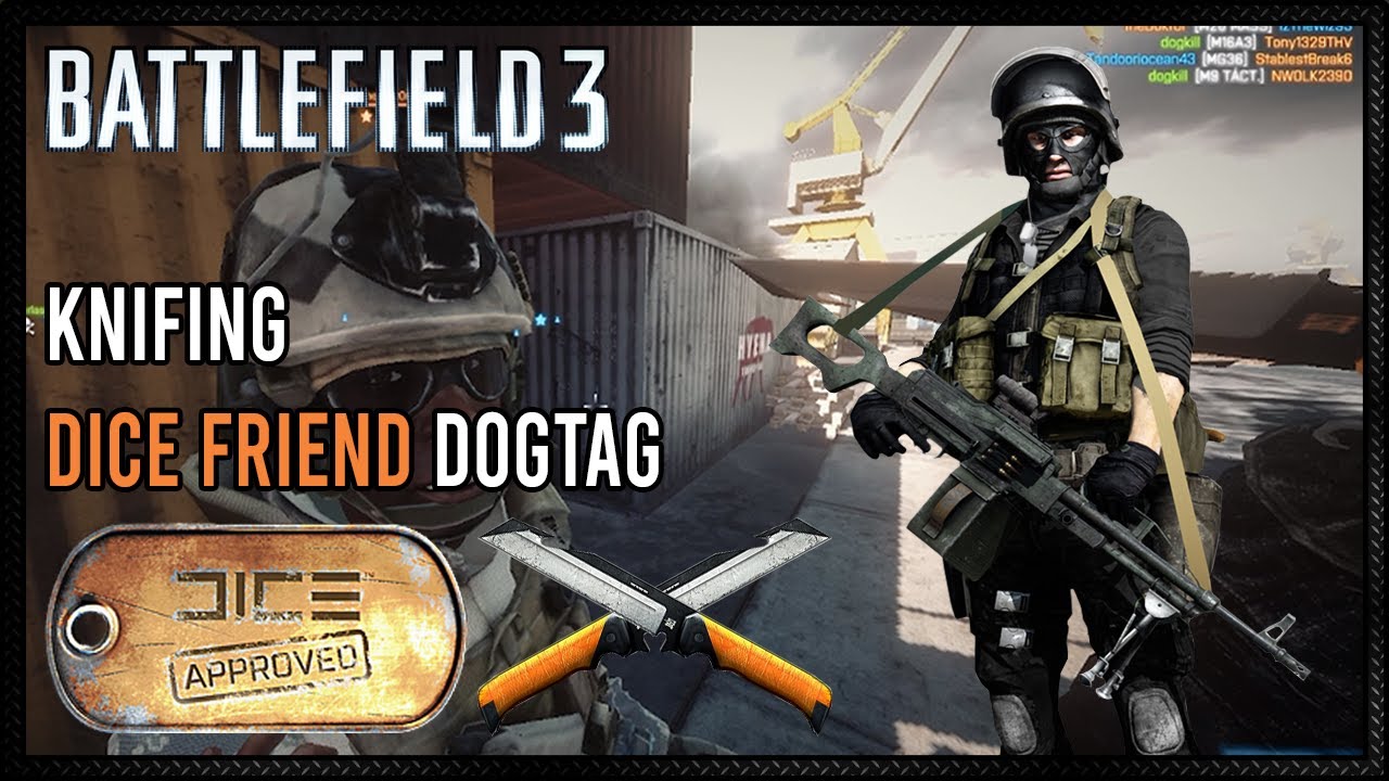 Battlefield 3 - Knifing DICE Friend Dogtag in 2024 - YouTube
