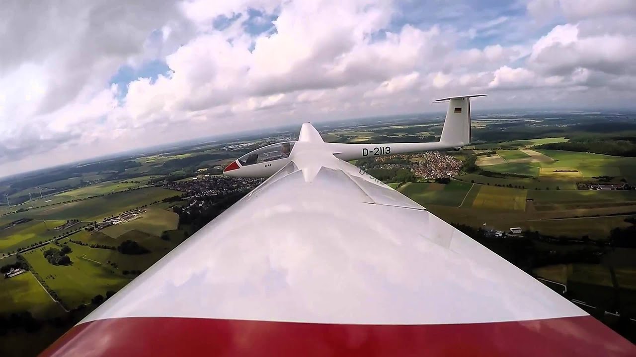 Segelflug Windenstart (Echtzeit) Büren - YouTube