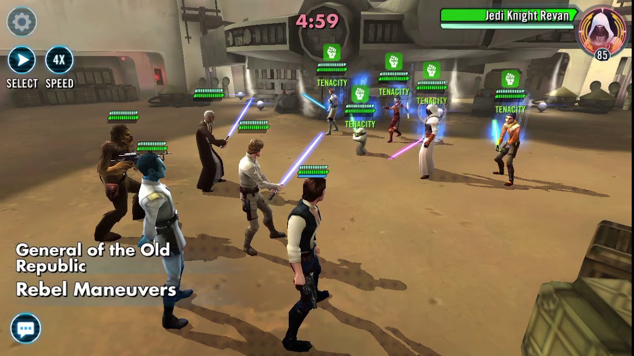 SWGOH CLS Rebels vs G12 Revan lead Arena - YouTube