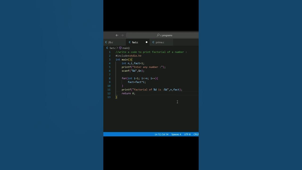 factorial short😱😱💥💥🎯🎯🎯🎯 #tech #coding #coder #techtips #codinglife #trendingshorts #shortsfeed ...