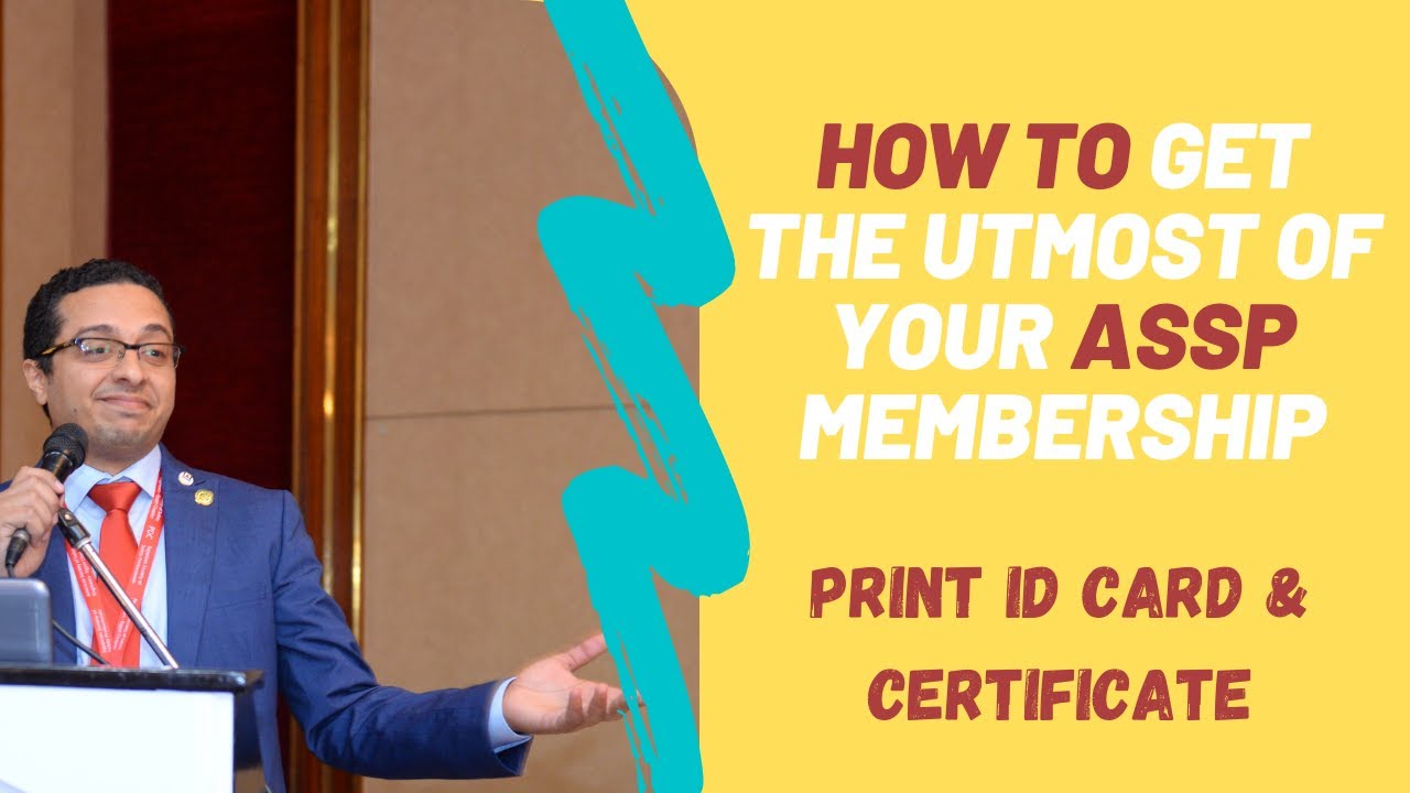 How to Print ASSP Membership Card & Certificate - YouTube