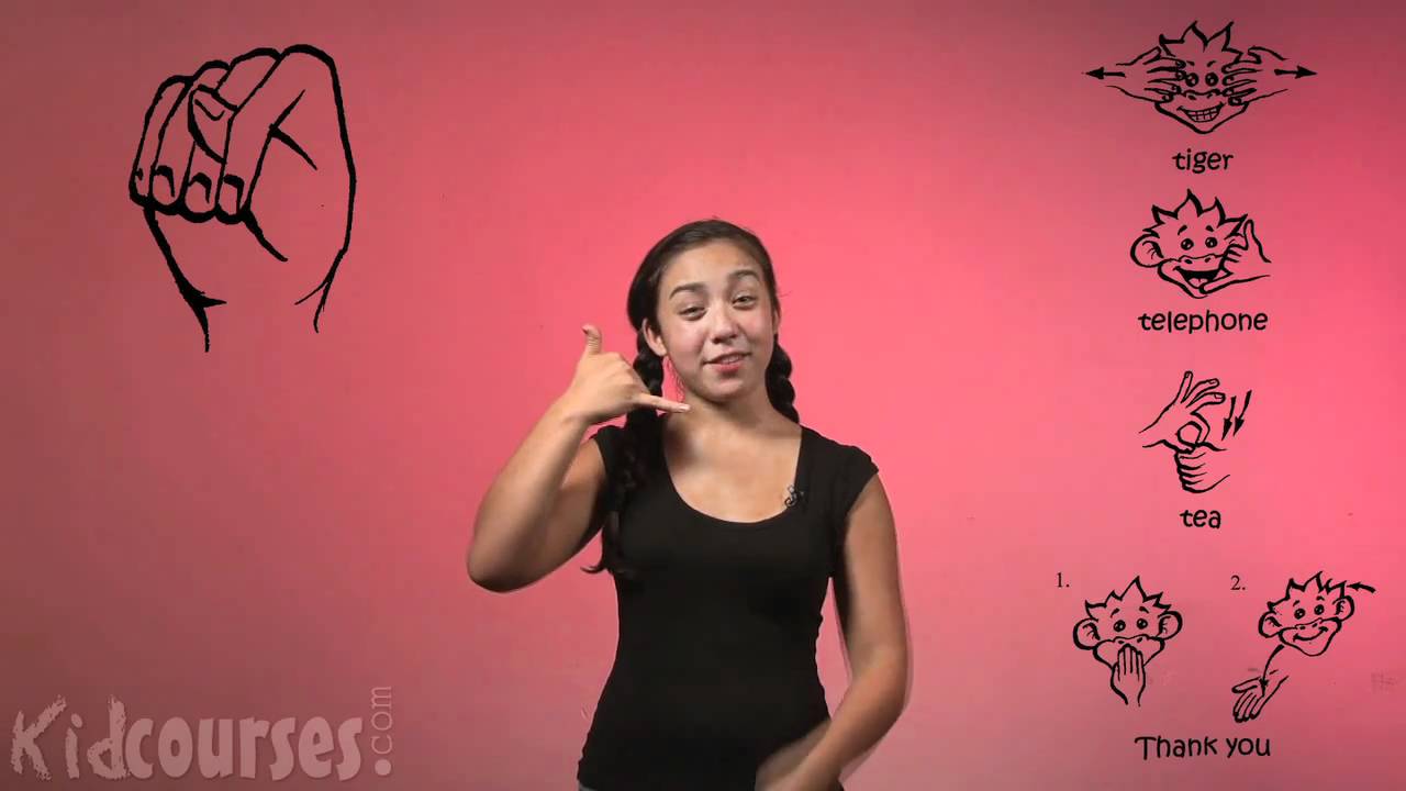 Sign Language Alphabet Rhymes - ABC Signs - T [kidcourses.com] - YouTube