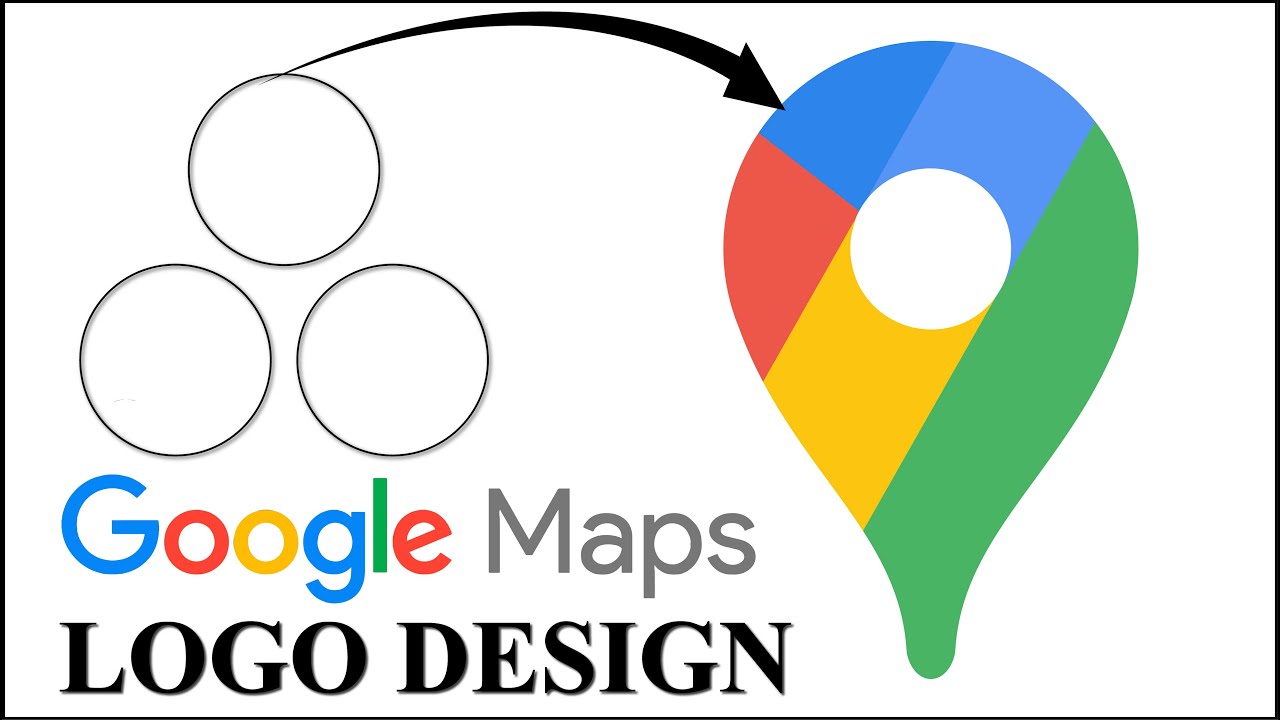 How to draw Google Maps Logo in Computer- How to draw Google Maps Logo ...