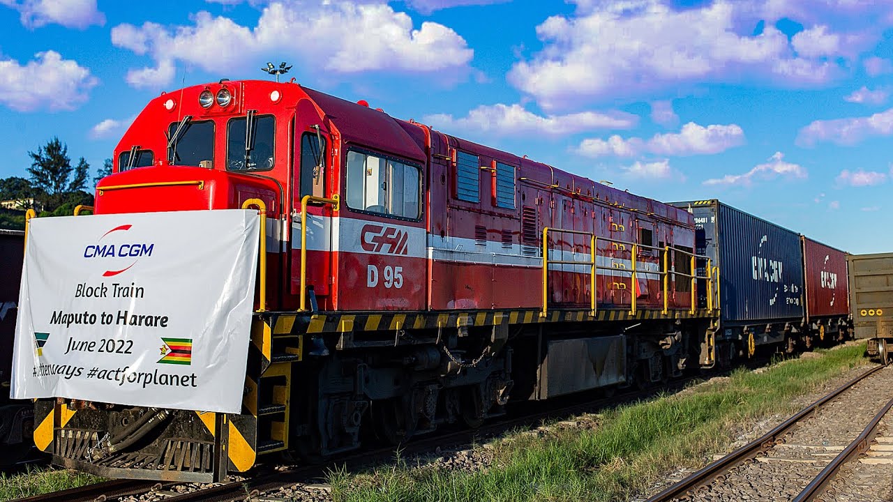 CMA CGM BLOCK TRAIN MAPUTO - HARARE - YouTube