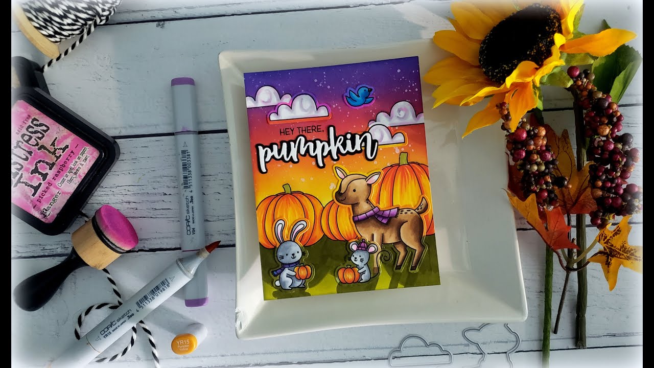 Colorful Distress Ink Sunset Background: Possible Induction - YouTube