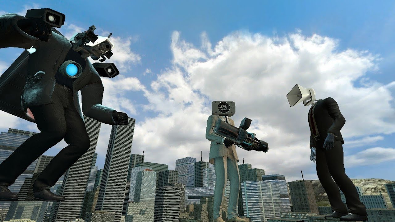 Battle of the Giant Cameraman Titans l gary mods - YouTube