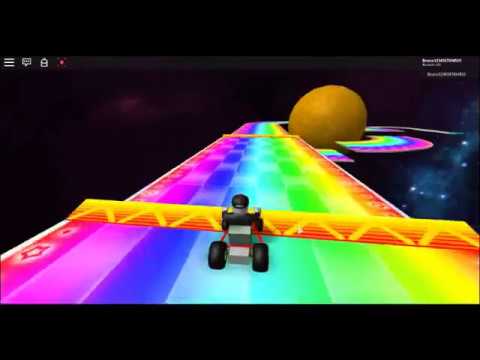 roblox rainbow road - YouTube
