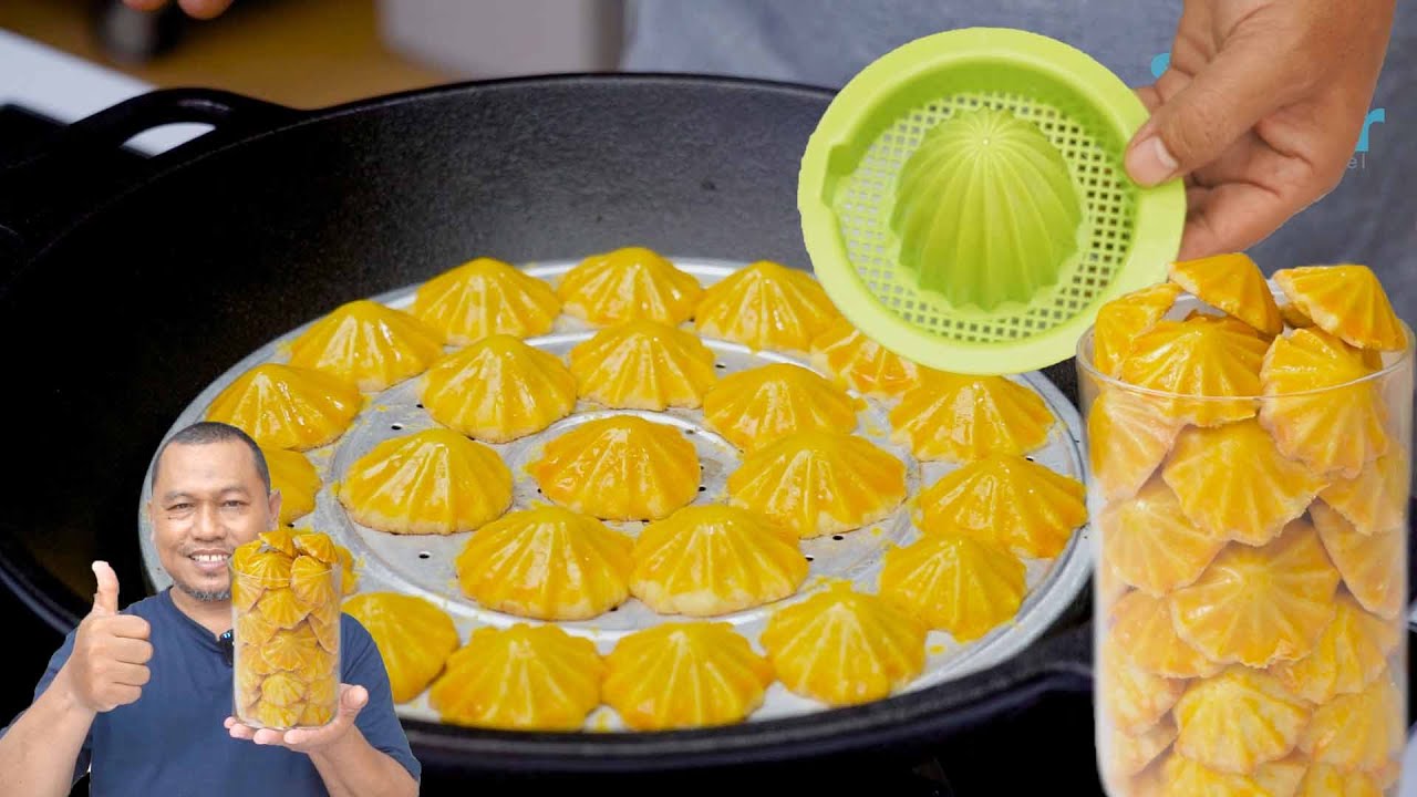 Nastar kue lebaran cantik 2023, tanpa oven, motif dari perasan jeruk ...