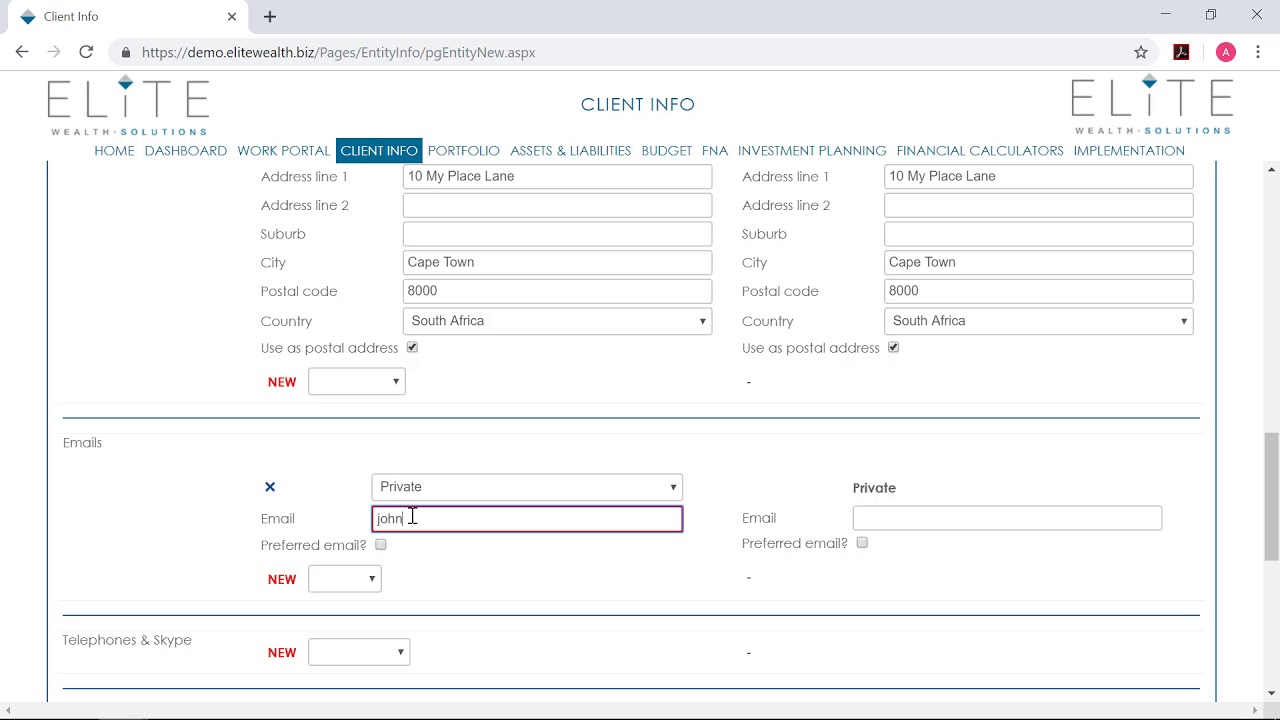 Client Info Loading a new Client - YouTube
