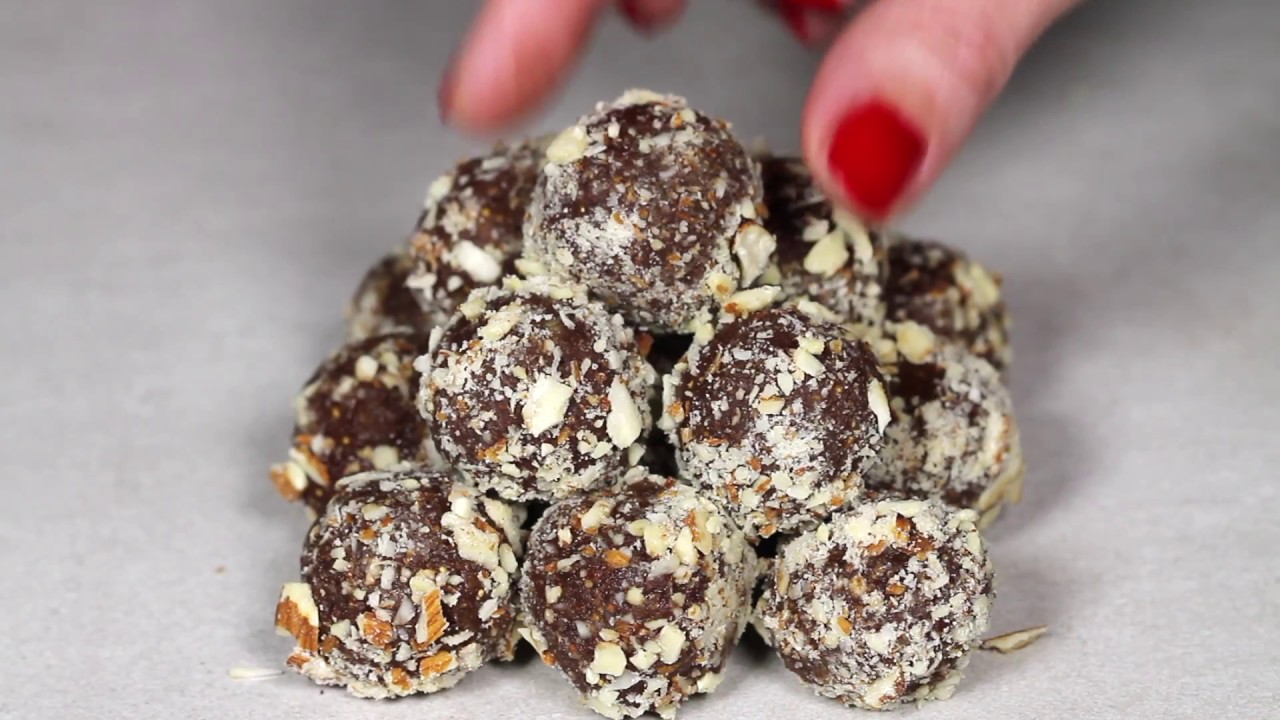 Bombice (kuglice) sa suhim smokvama i rumom - YouTube