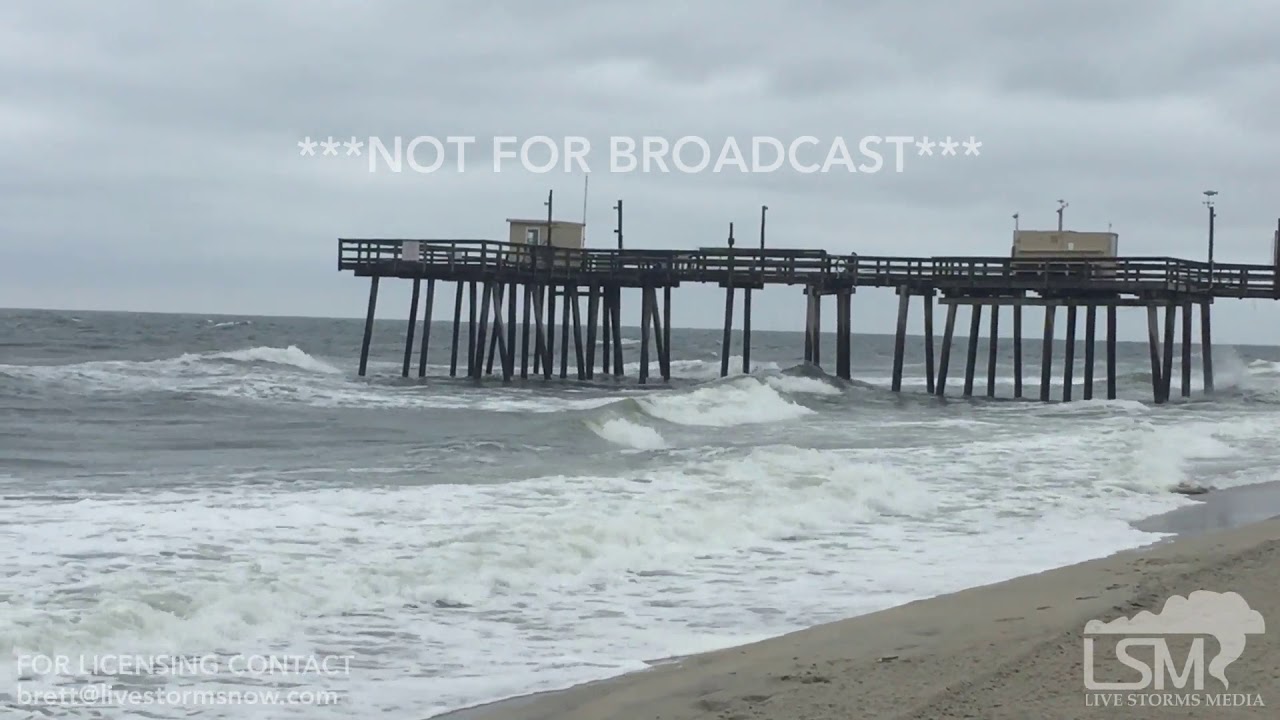 8-31-18 Margate City, New Jersey - Windy, Cloudy, Rainy Conditions ...