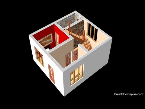 6x6 metres Small House design Plan for 5 Lac Bedroom with American ...