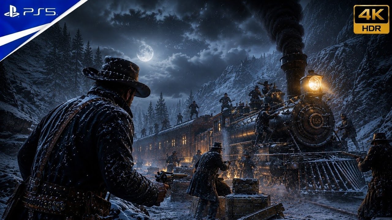 Dutch and his gang Rob the train // RDR 2// Ultra realistic graphics ...