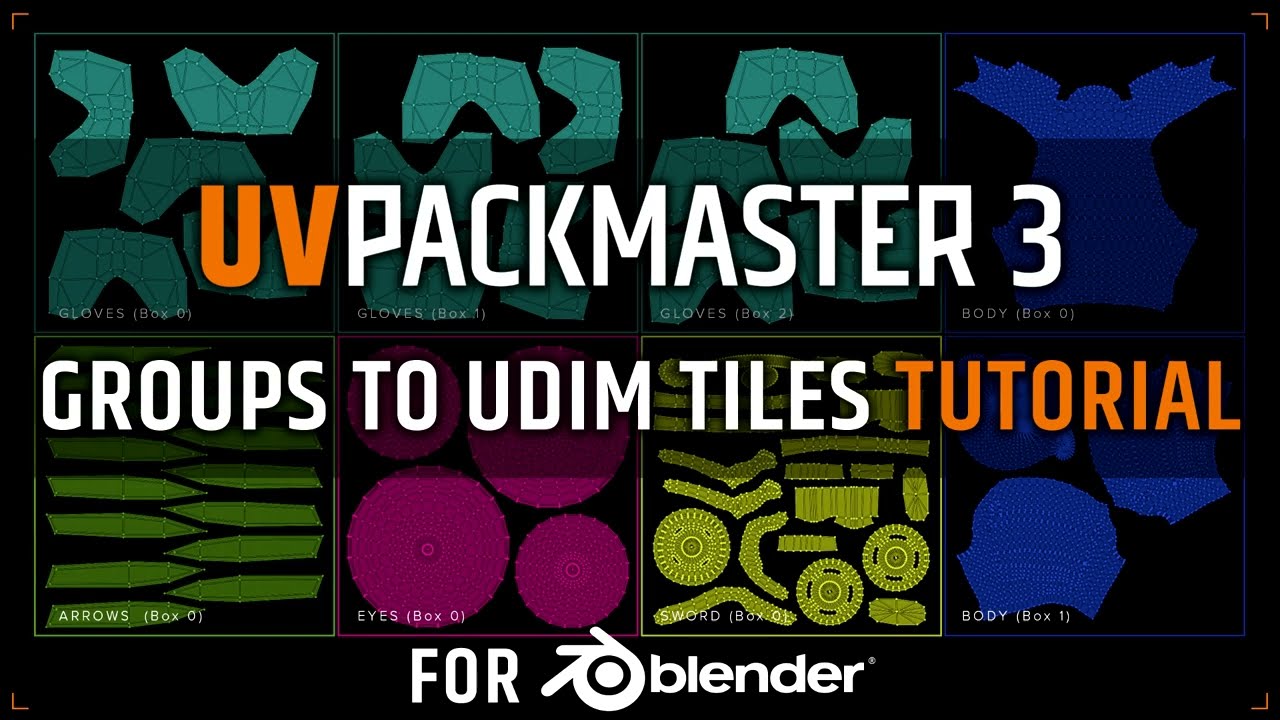 UVPackmaster 3 for Blender [Tutorial 1]: Groups To Tiles mode. - YouTube