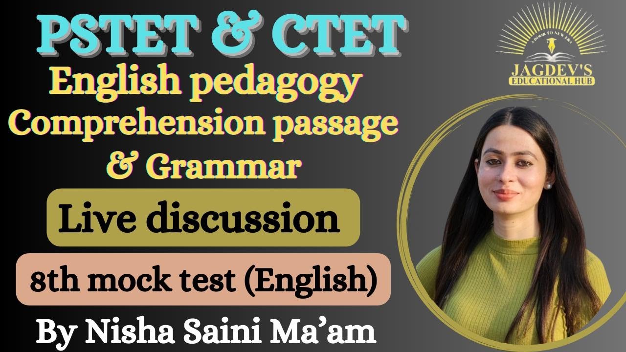 PSTET & CTET(MOCK TEST ENGLISH-8/ENGLISH PASSAGE/ENGLISH PEDAGOGY ...