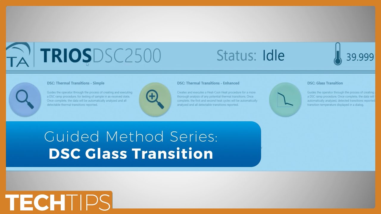 DSC Glass Transition - TRIOS Polymer Guided Methods - YouTube