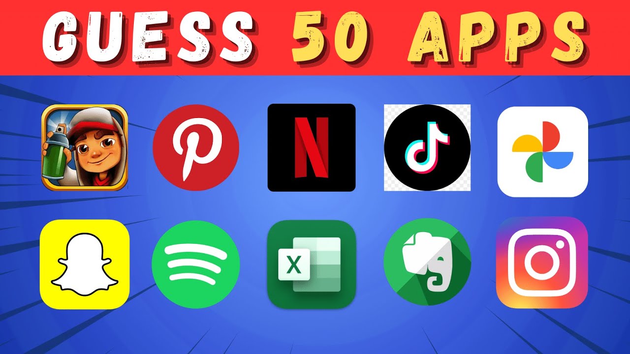 Guess the Mobile App Quiz Challenge | 50 logos | 3 second | - YouTube