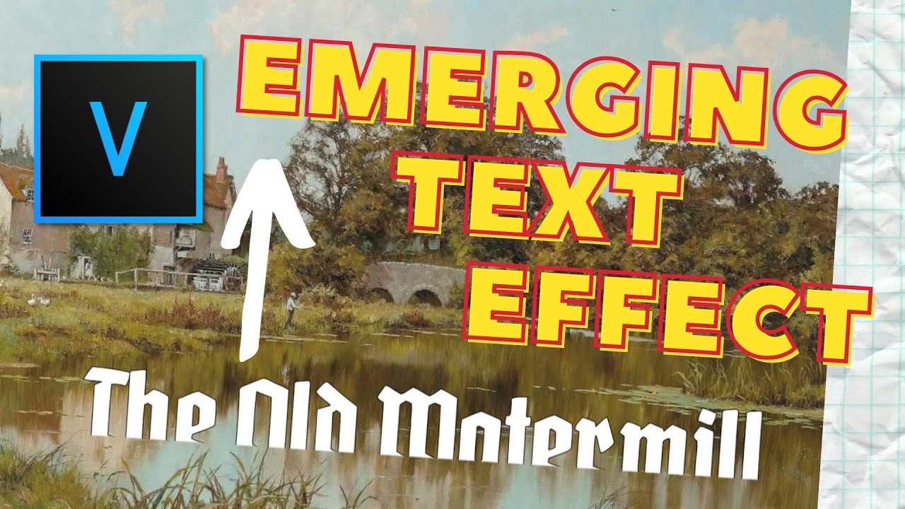 Record Speed Tutorials: Emerging Text Effect in Vegas - YouTube