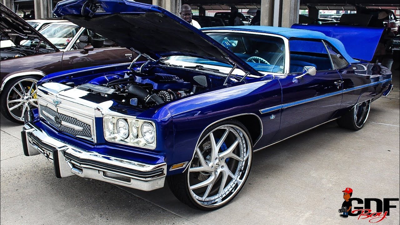 Blue on Blue LSA 1975 Caprice Classic Vert on Brushed Face 26" Savini ...