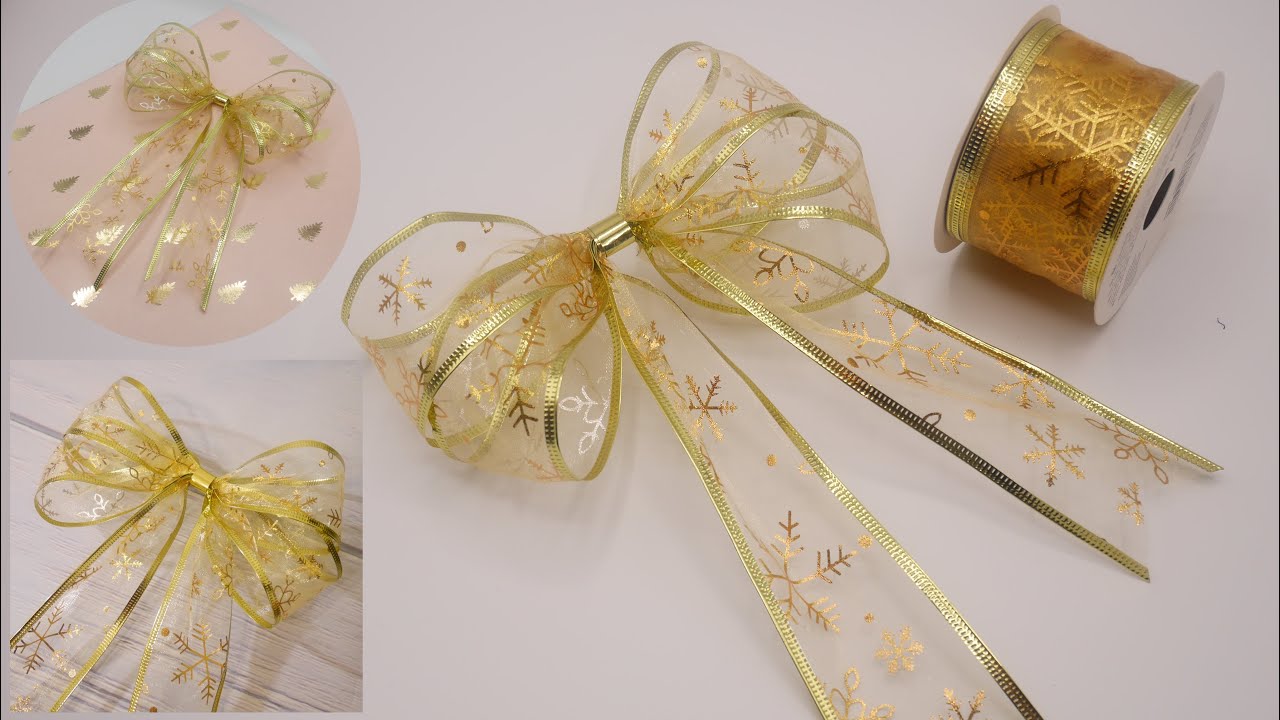 How to Make a 4 Loop Ribbon Bow | Ribbon Bow | Perfect Bow | DIY Ribbon ...