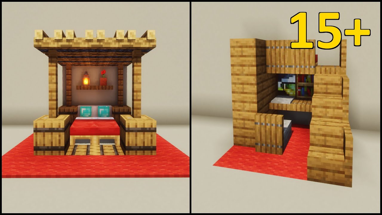 Minecraft: 15+ Bed Build Hacks & Ideas - YouTube