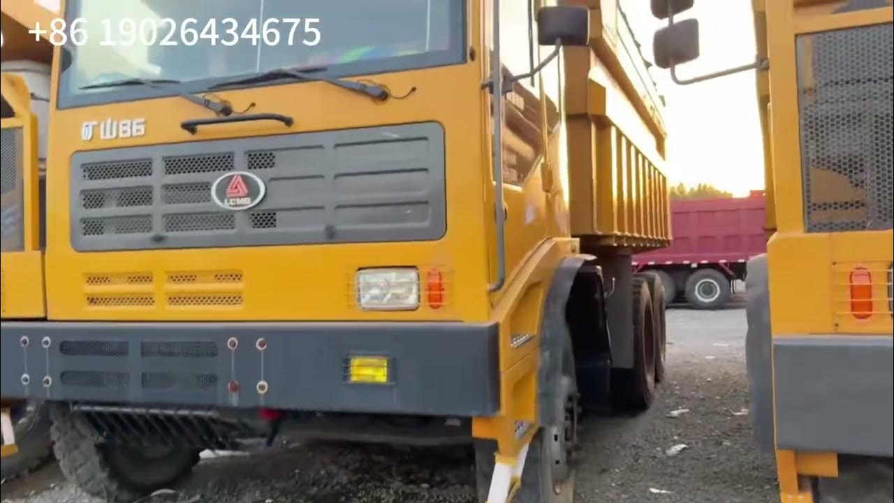 Lingong MT86H mining dump truck, brand new yellow, 6x4 drive, wide body, high power engine ...
