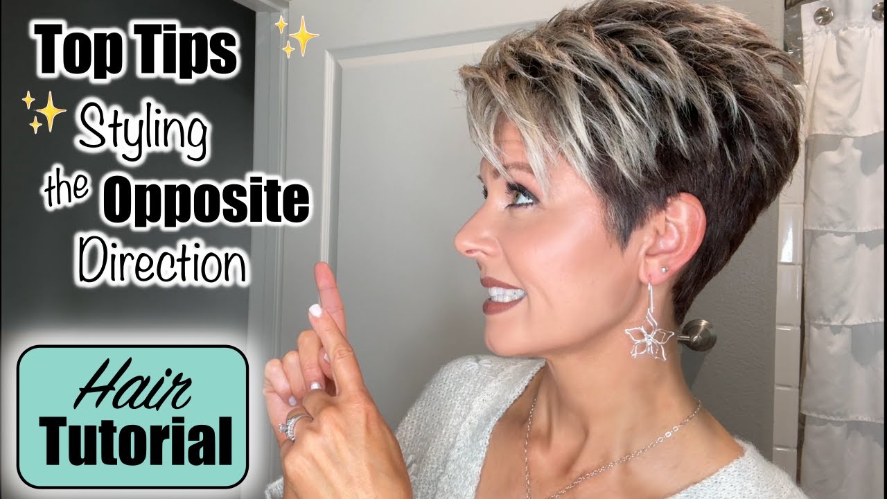Pixie Hair Tutorial | TOP TIPS for Styling the Opposite Direction - YouTube