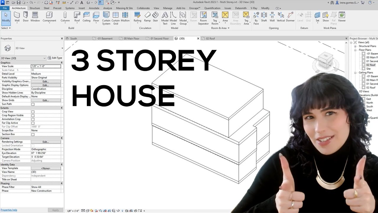 Revit - Modeling a multi story residential building - YouTube