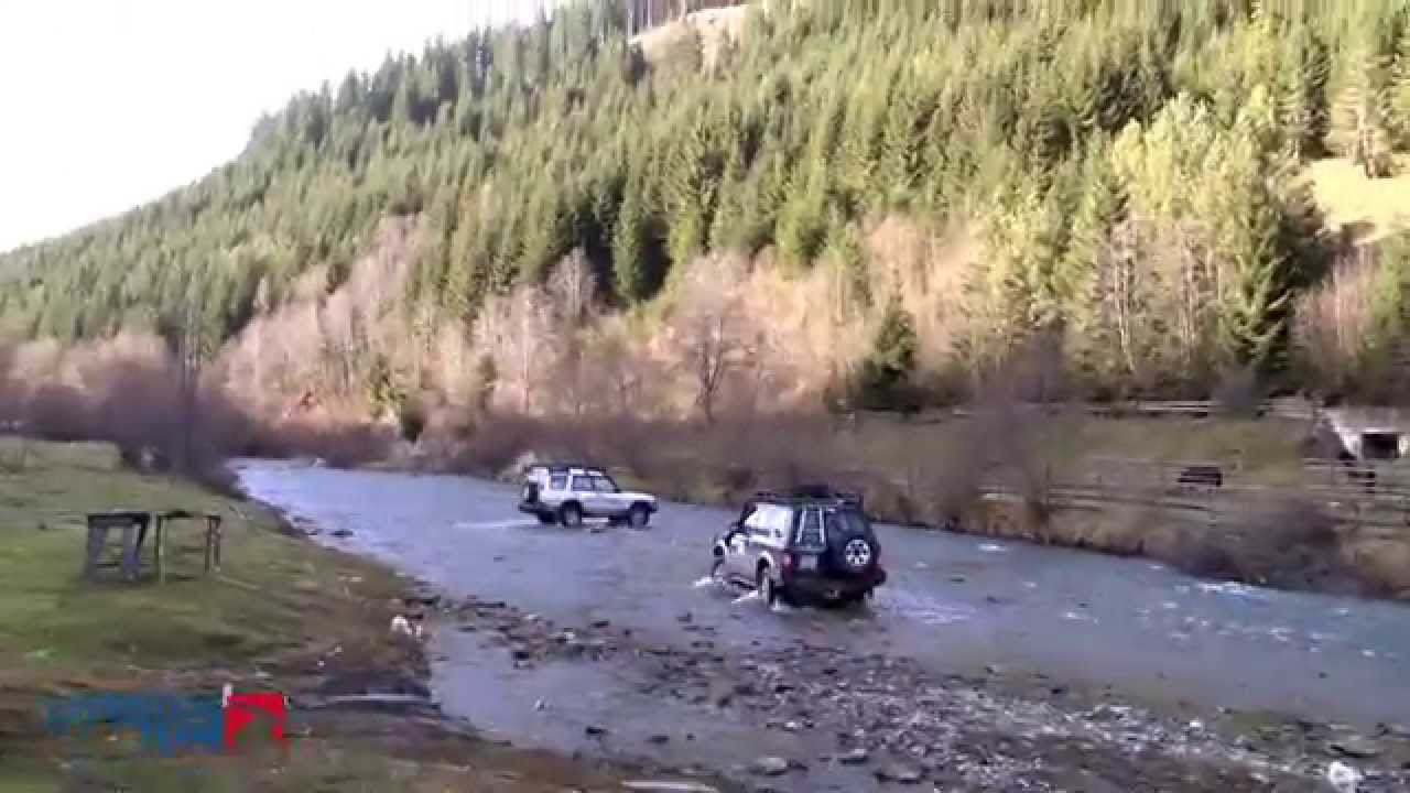 Rumunia off-road jazda po rzece - YouTube