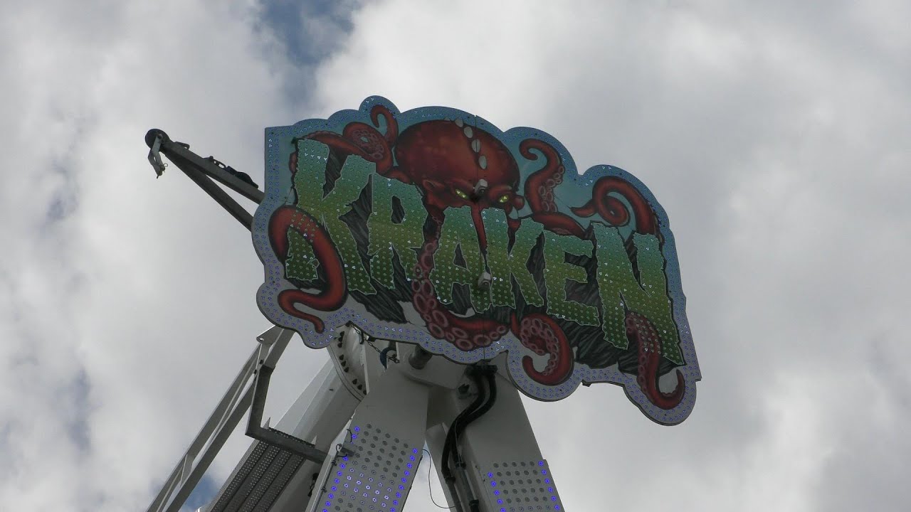 Kraken Ride at the Florida State Fair - 4k - YouTube