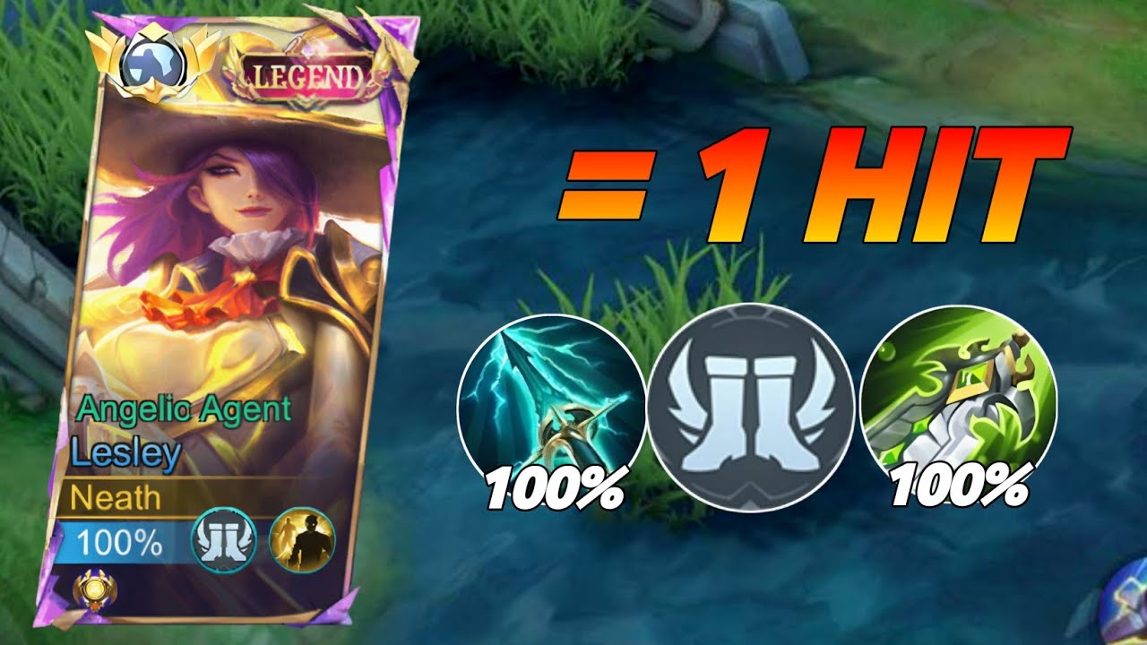 LESLEY NEW BEST 1 HIT BUILD FOR SOLO RANKED 2025!! (100% BROKEN) LESLEY NEW BEST BUILD 2025 ...
