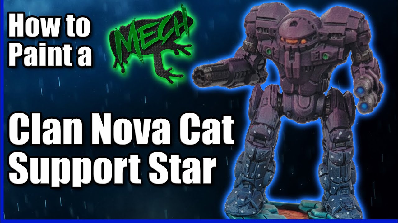 Battletech: How to Paint a Clan Nova Cat Star - YouTube