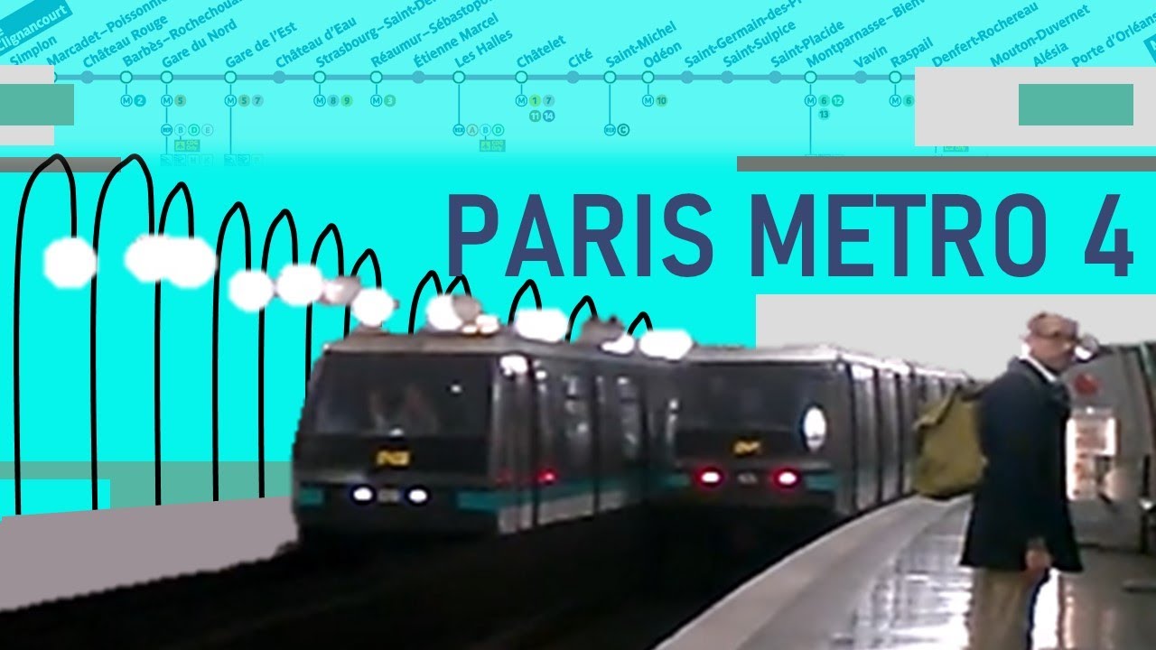 Paris Métro Ligne 4 - YouTube