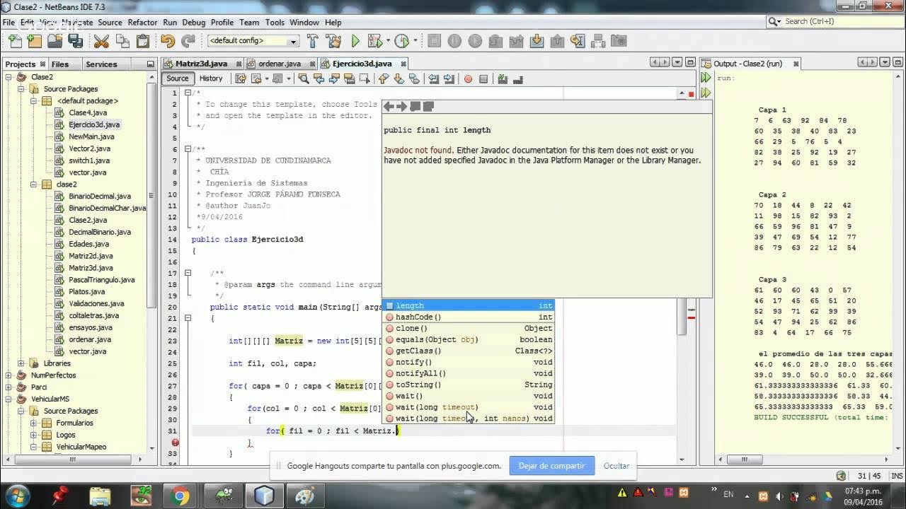 Clase 08 Matrices en 3D y más dimensiones con JAVA y NetBeans - YouTube