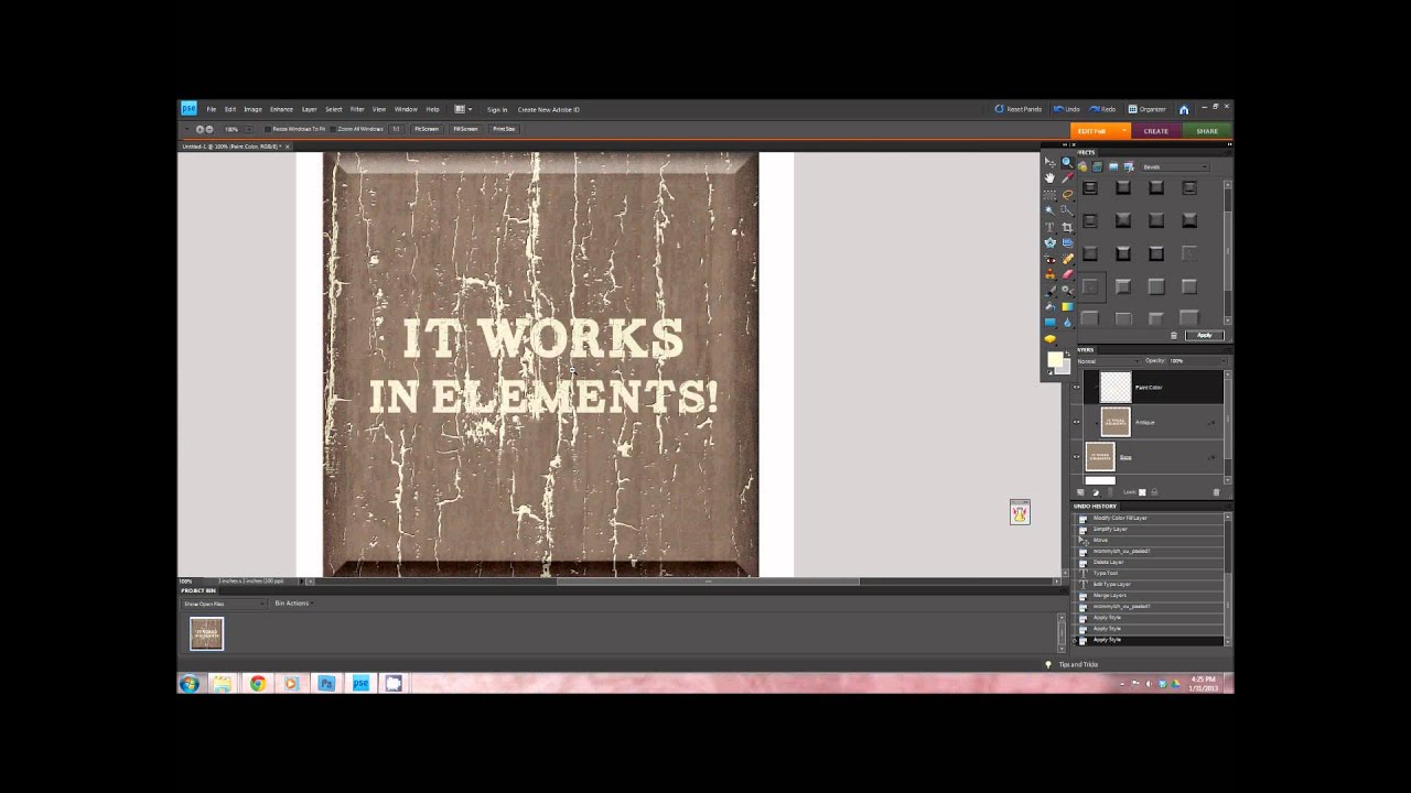 Peeled Paint Tutorial for PSE - YouTube