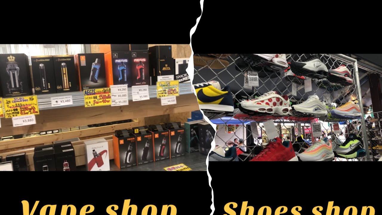 4th vlog Japan vape shop and shoes shop - YouTube