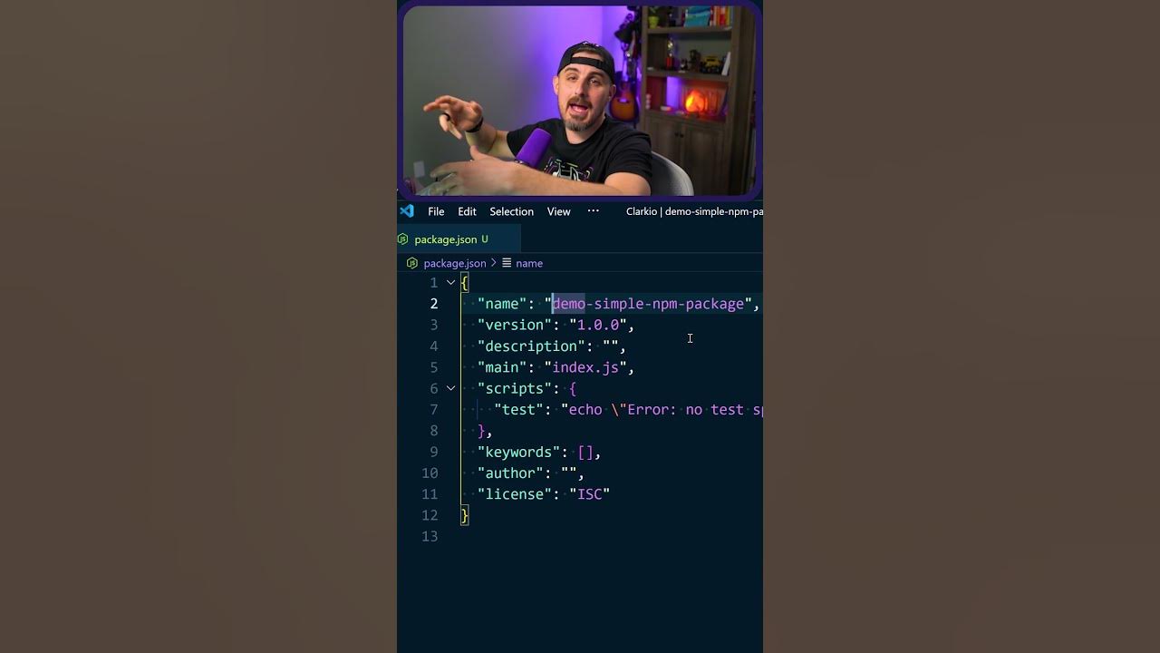 Use a scope name when building an npm package - YouTube