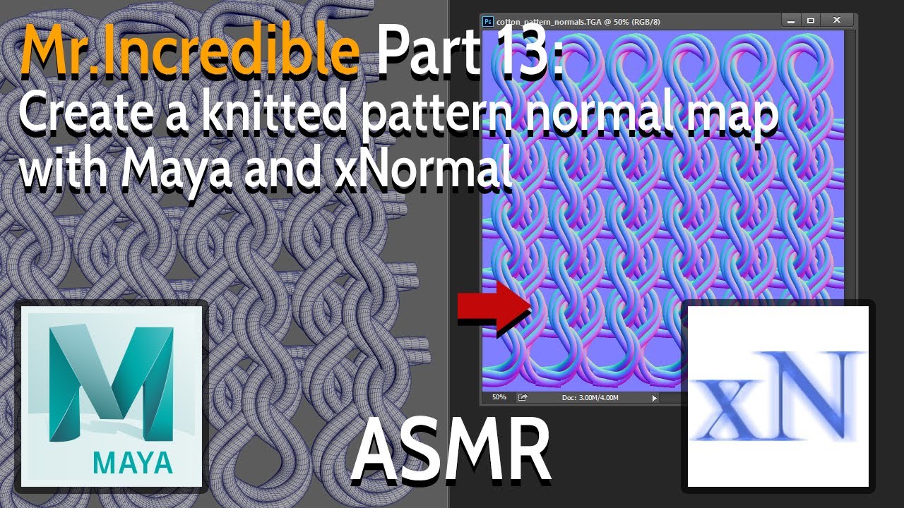 Modelling Mr. Incredible - Part 13: Creating a knitted pattern with ...