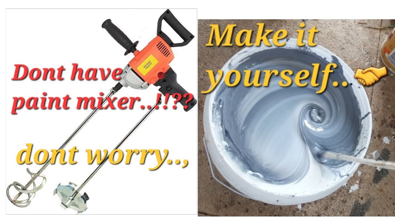 How to mix paint without machine | Paint mixing idea | Homemade paint ...