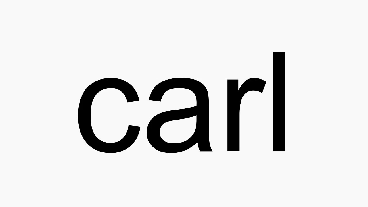 How to pronounce carl - YouTube