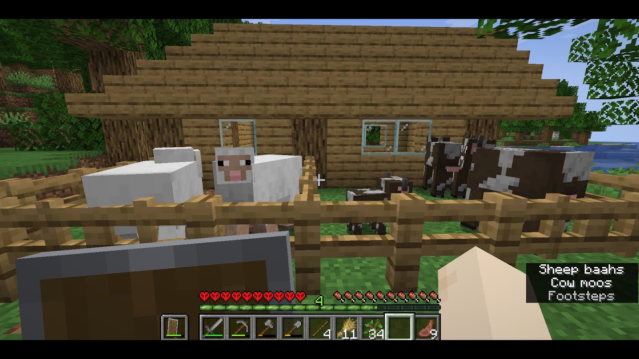 Hardcore Minecraft tutorial. #3 animal pens and wheat farming - YouTube