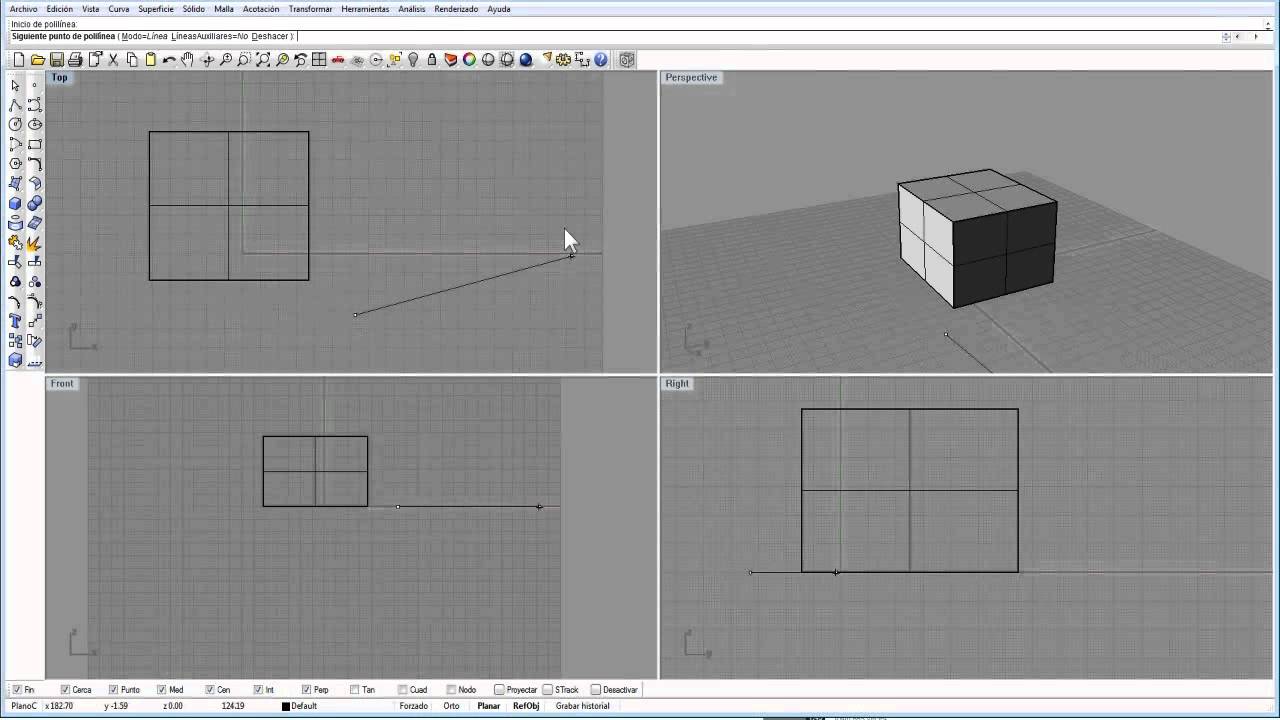 Tutorial de Rhinoceros parte1 curvas - YouTube